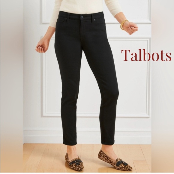 Talbots | Jeans | Talbots Black Flawless Slim Ankle 5 Pocket Jeans Size ...